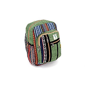 Unique Design100% Himalaya Hemp Backpack Small Backpack Hippie Backpack Festival Backpack Hiking and Tablet Backpack FAIR TRADE Handmade with Love.