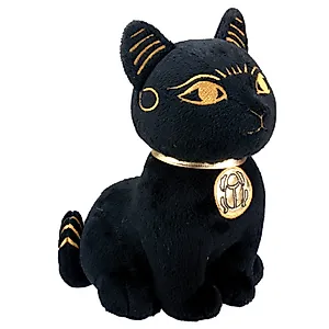 SUMMIT COLLECTION Black and Gold Ancient Egyptian Bastet Cat Kitty Plush Doll