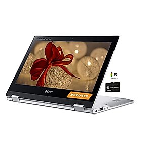 Acer Spin 311 Chromebook, Business & Student Convertible Laptop, 11.6" HD 2-in-1 Touchscreen IPS, MediaTek MT8183C Octa-Core, 4GB LPDDR4X 32GB eMMC, WiFi 5 USB-C BT Chrome OS, Goldoxis 32GB Card