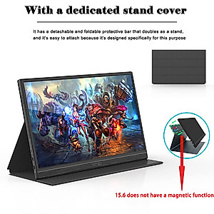 RJTEK Portable Monitor 15.6inch 1080P FHD Travel Display for Laptop HDMI Computer HDR IPS Gaming External Monitor for PC Mac Phone PS4 PS5 Xbox Switch