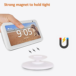AutoSonic Stand for Echo Show 5 (1st Gen and 2nd Gen) | Adjustable Design Compatible with Alexa Show 5 | Magnetic,Swivel and Tilt | White
