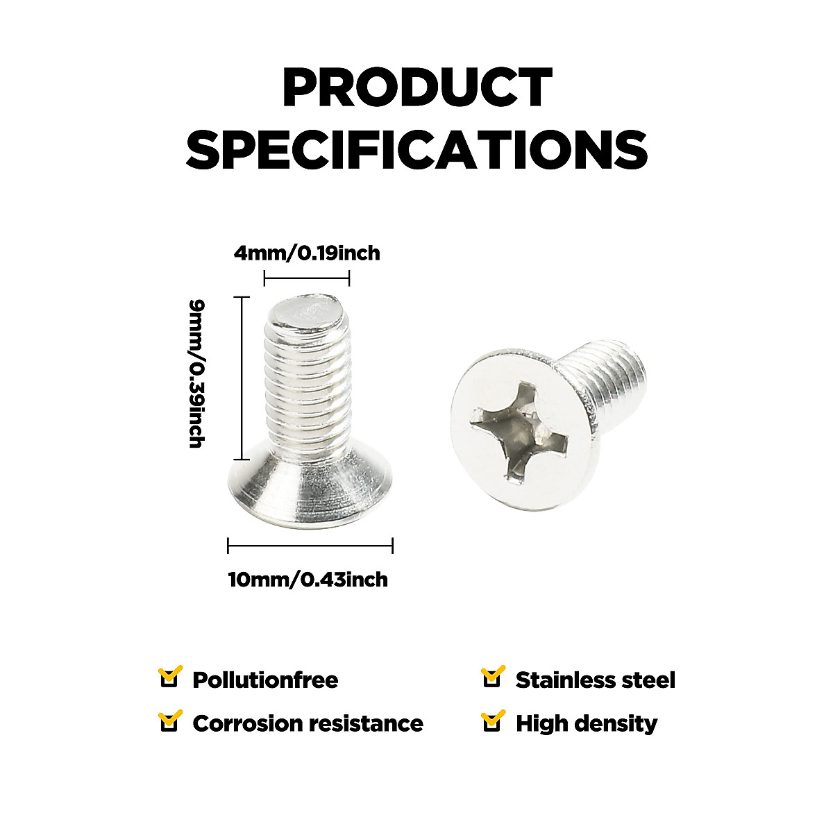 YAKEFLY 12 Packs Stainless Steel Brake Disc Rotor Screws for Front and Rear,Retaining Hardware Bolts Screw Kit,Screw Rotor Brake Disc Retaining 93600-06014-0H Replacement