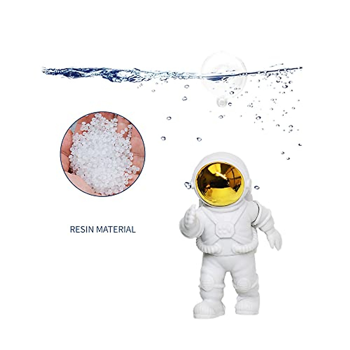 MIMIRACLE Aquarium Astronaut Decoration Aquarium Floating Decorations Fish Tank Ornaments Decorations Resin Eco-Friendly