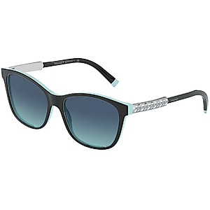 Tiffany & Co. Woman Sunglasses Black On Tiffany Blue Frame, Tiffany Blue Gradient Lenses, 56MM