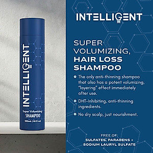 Intelligent Super Volumizing Hair Loss Shampoo - Strengthens Weakened Hair and Maximizes Volume | 10 fl oz (290 ml)