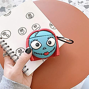 Jowhep Case for AirPod Pro 2019/Pro 2 Gen 2022 Cartoon Cute Silicone Cover with Keychain Fashion Funny Shockproof Soft Skin for Air Pods Pro Women Kids Kawaii Shell Cases for AirPods Pro Blue Girl
