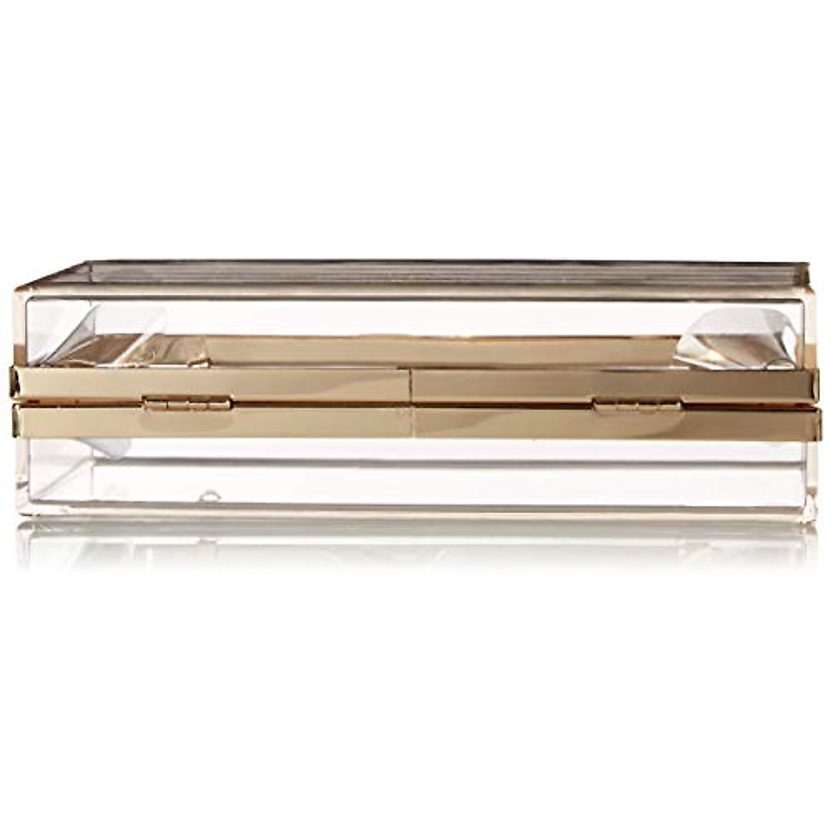 Jessica McClintock Women's Lucinda Lucite Clutch w/Pouch, Rose Gold