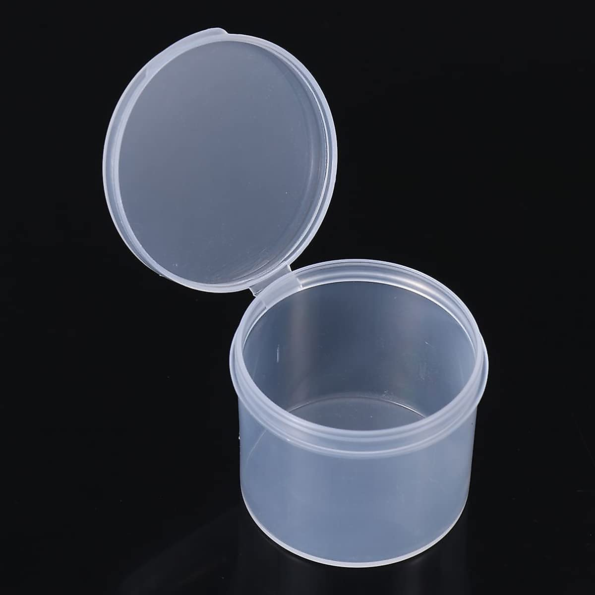 YSJJZRL 10 Pcs Plastic Clear Cylinder Storage Containers Case with Lids for Storage of Small Items, Crafts, Jewelry, Hardware