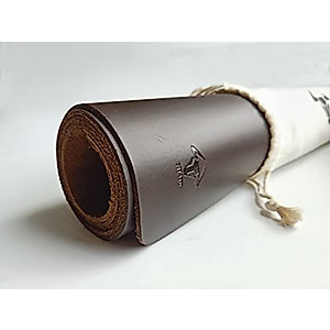 Niaiu Full Grain Leather Desk Pad Protector, 36'' x 17'' Large Genuine Leather Desktop Blotter Mats for Keyboard and Mouse, Big Desk Writing Pad for Office/Home/Work/Game -Dark/Brown