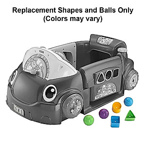 Ele Toys Replacement Parts for Fisher-Price Laugh and Learn Smart Stages Cruise Around Car - BMD91 - 3 Balls and 3 Shapes - Also Works with Model Y6965