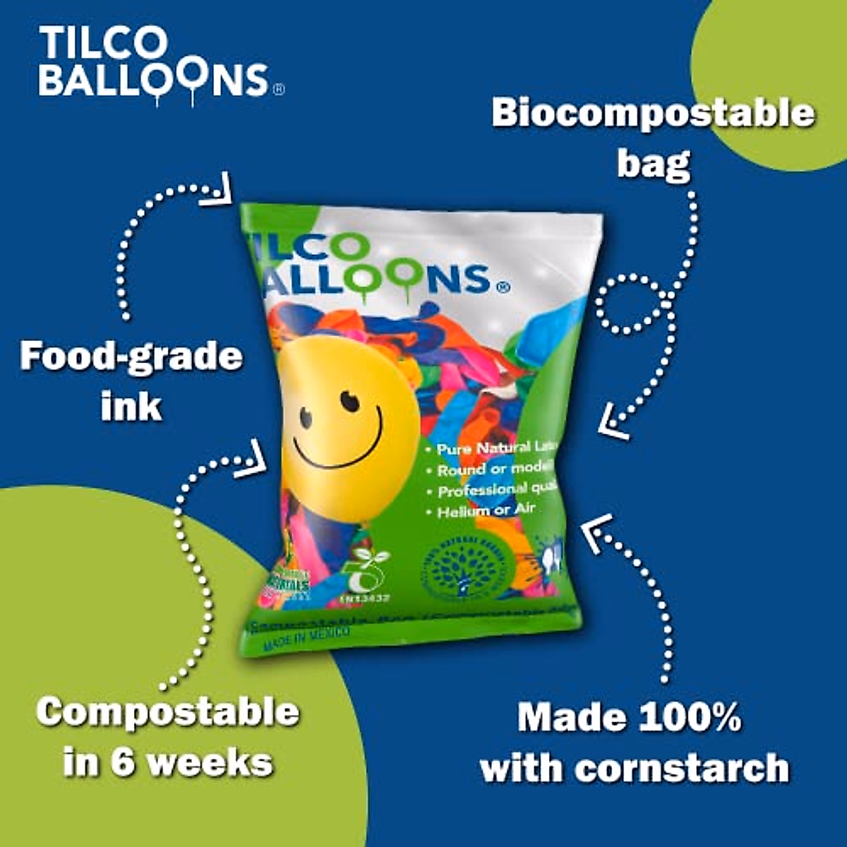 TILCO BALLOONS | Pack x2 Giant Balloons White 72 Inch Jumbo | Ready to Inflate With Air, Helium or Fill With Water | Decorate Your Birthday, Graduations, Events or Weddings | Balloon to Get Inside