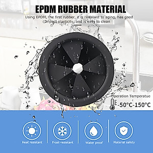 Garbage Disposal Splash Guards, 2-Pack 3 1/8" Sink Baffle Food Waste Disposer Drain Splash Guard Collar Quiet Collar Cover EPDM Rubber Drain Plugs Insert Parts for Waste King, Whirlaway, GE Disposer