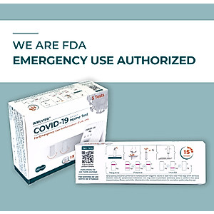 ImmuView COVID-19 Antigen Home Test, FDA EUA at-Home Self Test, Non-invasive Nasal Swab, Easy to Use & Results Within 15 Minutes (1 Pack, 5 Tests Total)