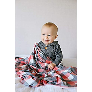 Large Premium Knit Baby Swaddle Receiving Blanket "Jack" by Copper Pearl