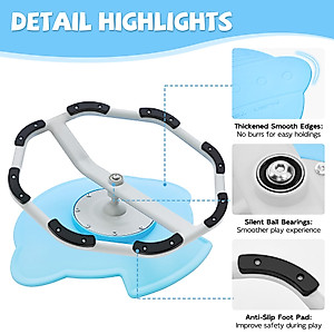 Jootan Sensory Spinning Chair, Spin Chair for Kids Autism, Non-Slip Kids Swivel Chair, Kids Sensory Chair, Sit and Spin Toy Training Body Coordination (Blue)