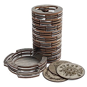 SMONEX Dice Tower Compatible with Dungeons and Dragons Board Games - Dice Tower Wood with 3 Removable Inserts - Perfect as D&D Accessories and Ideal for Other Board Games, RPG and Tabletop Games