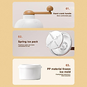 BIVITA Ice Shaver, Slushie Maker with 4pcs Ice Mold, Portable Ice Shaver for Home Use, Shaved Ice Maker Machine for Snow Cones, Frozen Cocktails, Flavored Health