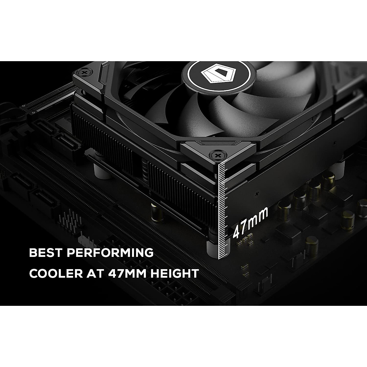 ID-COOLING IS-47-XT 47mm Height Low Profile CPU Cooler 4 Heatpipes CPU Air Cooler for HTPCs, ITX, and Small Form Factor Builds, 92x92x15mm Slim Fan, Support Intel LGA1700/1200/115X