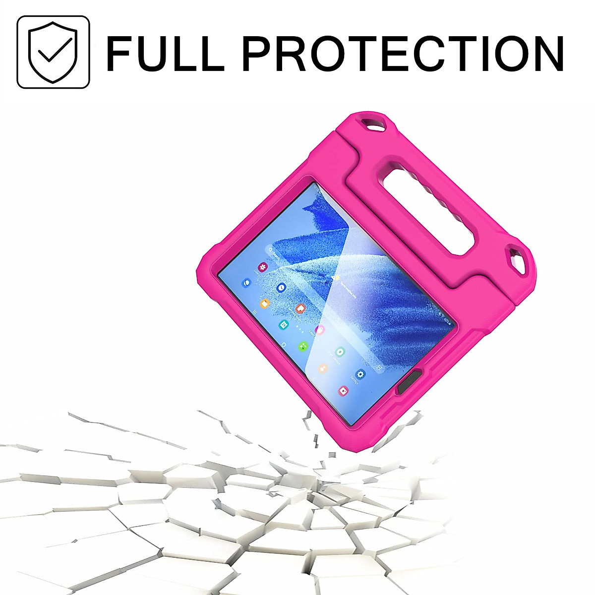 MAISON Kids Case for Samsung Galaxy Tab A9 8.7-inch 2023 SM-X110/X115/X117 & Galaxy Tab A7 Lite 8.7-inch 2021 T220/T225/T227 Shockproof, Built-in Screen Protector Stand Tablet Cover (Hot Pink)