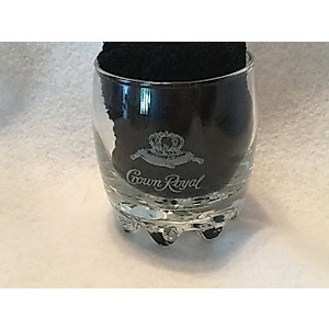 Crown Royal Whiskey Glass, Crown Royal Lowball Glass, 3-1/2" tall x 3-1/4" diameter