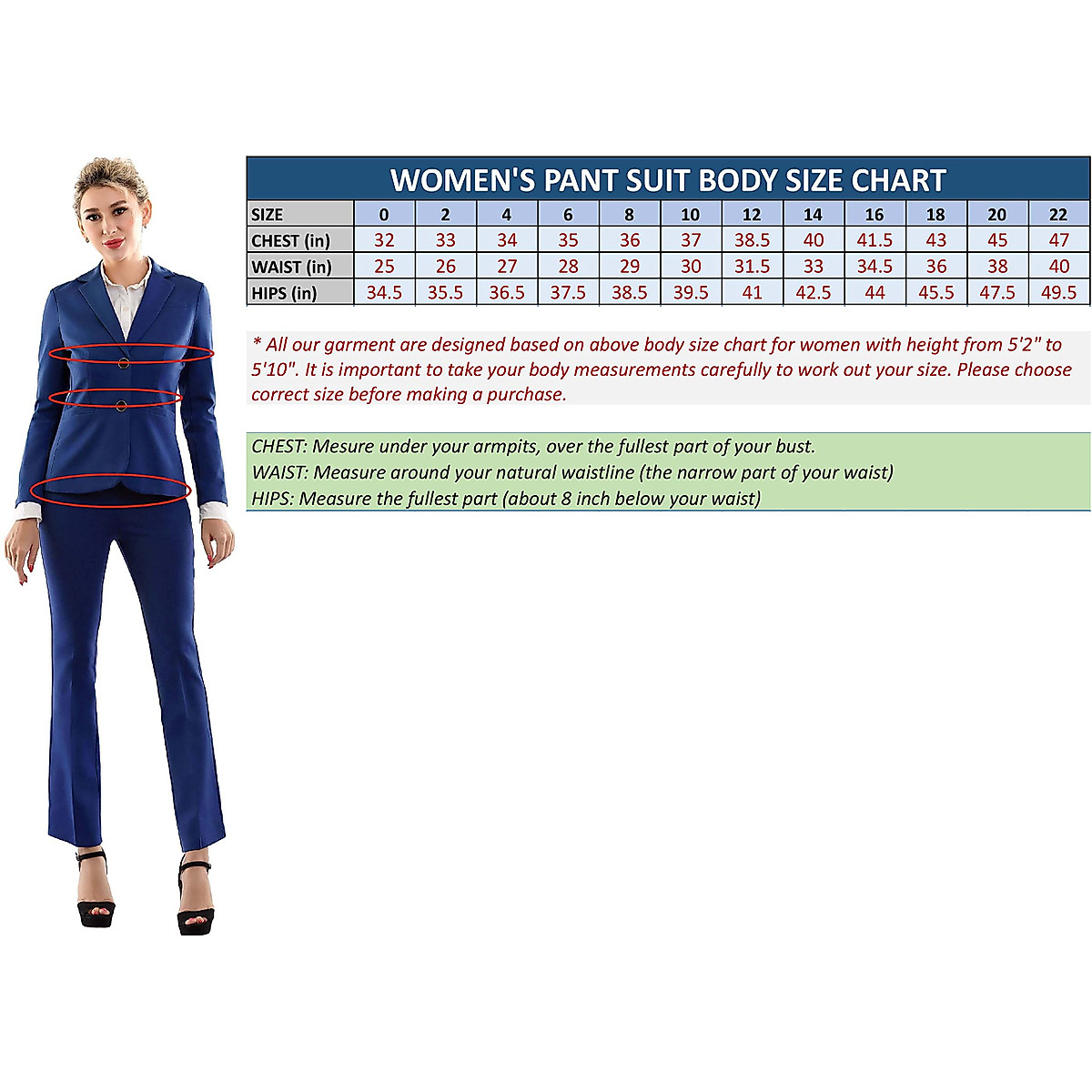 Marycrafts Women's 2 Buttons Business Blazer Pant Suit Set for Work 12 Navy