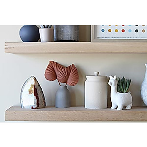Urban Legacy Accent Floating Shelves | Unfinished Solid White Oak | Modern Hardwood Shelves with Floating Brackets | Set of 2, (48" x 7" x 2")
