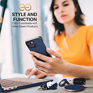 Dreem Fibonacci Wallet Case for iPhone 13 | 2-in-1 Detachable Vegan Leather Cover with Built-in Kick-Stand, RFID Blocking Card Holder, MagSafe Compatible [Royal]