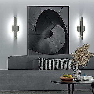 Taptoron Bathroom Lights Over Mirror Brushed Nickel 16.5 Inch 18W Adjustable Modern Vanity Light Bar with Switch, Natural White 5000K Bath Light Fixtures for Makeup Bathroom Cabinet - ETL Certified