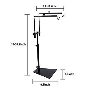 2 Hooks Ajustable Reptile Lamp Stand Bracket.Reptile Heat Light Stand Terrarium Metal Basking Lamp Holder, Use for Reptile Cold-Blooded Animals or Succulent Plants Glass Terrarium Heating Light