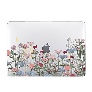 IVY Flowering Straw Clear Case for MacBook Air 13 with M2 (Models: A2681) Hard Shell Case with Keyboard Cover Set - H