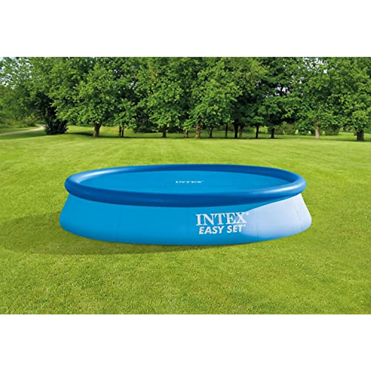INTEX 28012E Solar Pool Cover: For 12ft Round Easy Set and Metal Frame Pools – Insulates Pool Water – Reduces Water Evaporation – Keeps Debris Out – Reduces Chemical Consumption