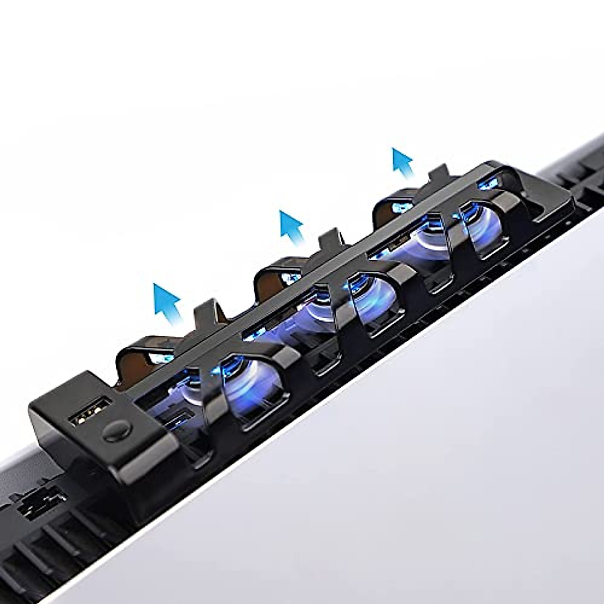 ECHZOVE PS5 Cooling Fan,PlayStation 5 Cooling Station Compatible with PS5 Digital Edition/ PS5 Ultra HD with 3 Cooling Fans and USB 2.0