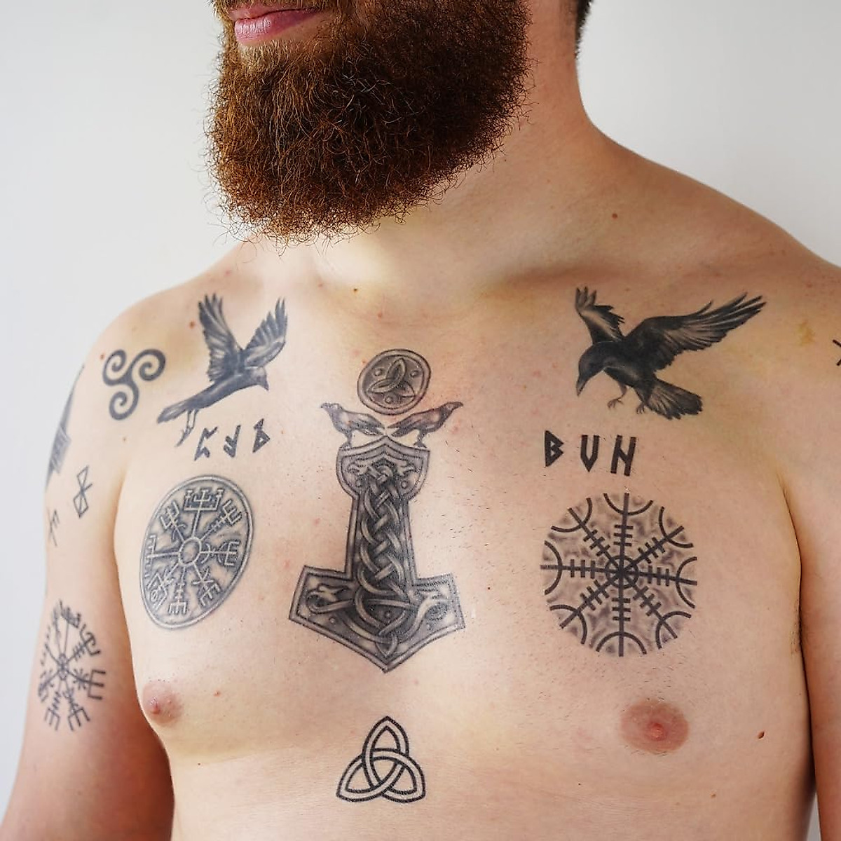 Viking Tattoo Set 2 - Norse Tattoos/Viking Temporary Tattoo Set