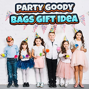 Bedwina Puffer Balls (Pack of 12) - Stress Balls Bulk, Neon Sensory Ball, Stress Relief Squishy Balls & Therapy Ball Toy for Kids for Goodie Bags, Stress Balls Bulk