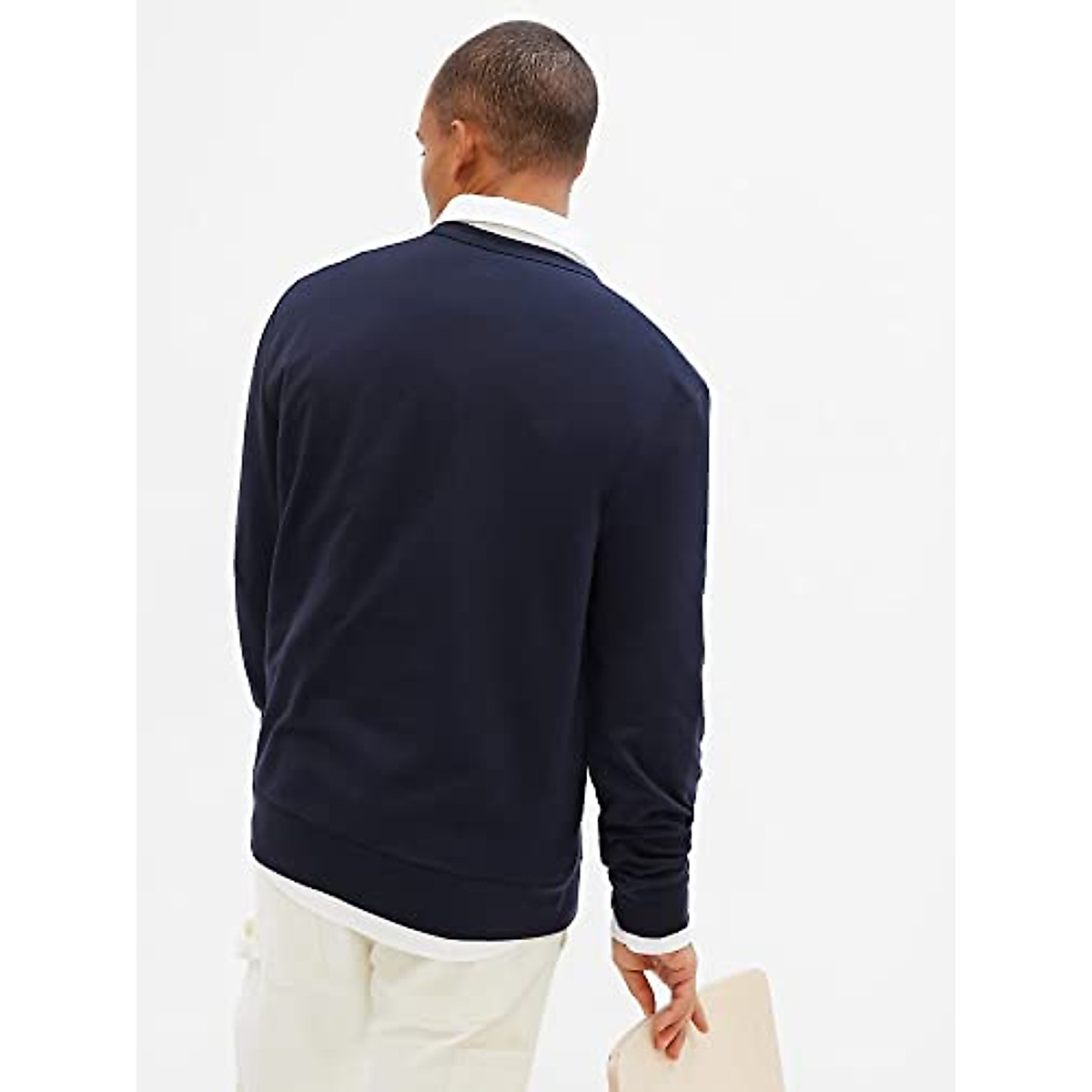 GAP mens Logo Fleece Crew Hooded Sweatshirt, Tapestry Navy, Small US