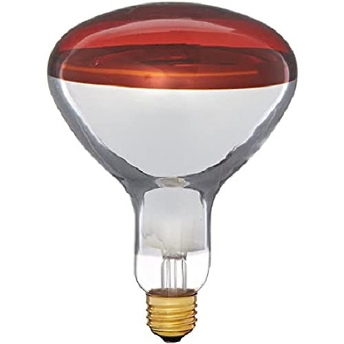Satco S4884 120V 250 Watt R40 Medium Base Shatterproof Heat Lamp, Red