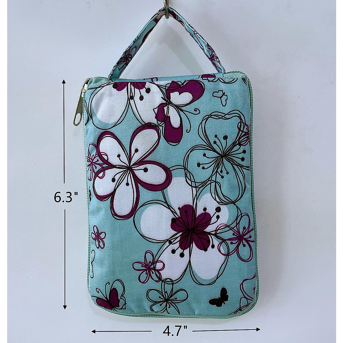 2 Pack Kitchen Reusable Grocery Bags Foldable Washable with Zipper Heavy Duty Folding Shopping Tote Green