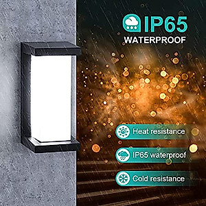 LOVEZOE LED Wall Light, IP65 Waterproof 18W Cold White 6000K Aluminum Rectangle Outdoor Wall Lamp Outdoor Lamp for Garden Front Bathroom Porch Garage