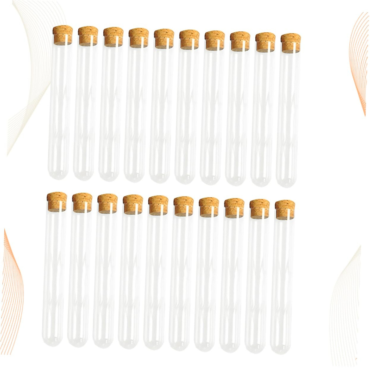 Luxshiny 30pcs Mini Test Tubes Jar with Lid Party Favors Test Tube Test Tubes with Stoppers Candy Containers Terrarium Wedding Favors Test Tubes with Cork Stoppers Bamboo Set Glass