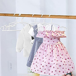 Baby Hangers for Closet - Kids Hangers - Toddler Hangers Childrens Hangers Kids Coat Hangers White (20 Pack)