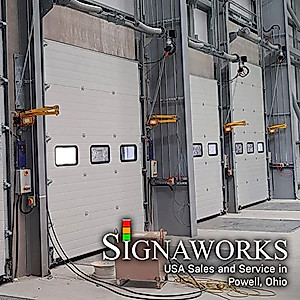 Signaworks LED Loading Dock Bay Swivel Arm Light 2 Pack (50W, 5500LM), Brighten Trailers & Shipping Trailers, Industrial Aluminum Housing, 5ft Power Cord
