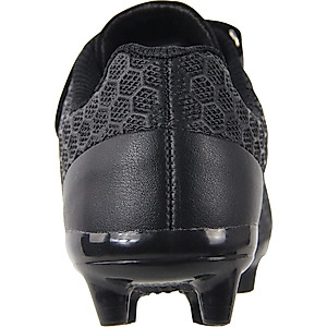 BomKinta Kid's FG Soccer Cleats Athletic Outdoor Soccer Shoes Black Size 2.5 M US Little Kid