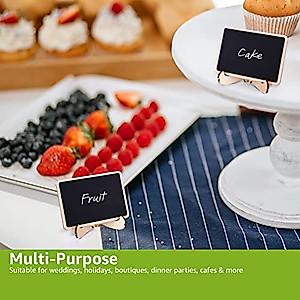 Amazon Basics Wood Mini Chalkboards Signs with Support Easels, 20 Pack