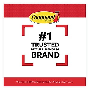 Command 17206 Picture Strip, Detachable, 7200 g, 4 Sets of 2 Stripes, Size L, White