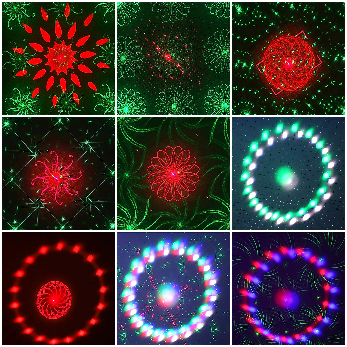 Disco Light Party Light, Missyee DJ Lights 4 in 1 with Disco Ball, LED Pattern Lights, Strobe Light, Sound Activated Stage Lights Compatible with DMX Control for Home Dance Wedding Event Party