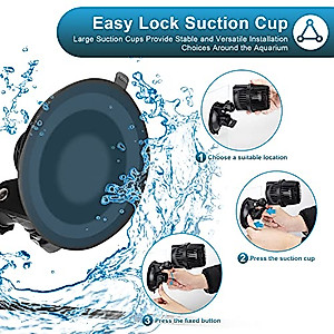 fishkeeper Aquarium Wave Maker, 1050GPH Aquarium Circulation Pump 360° Rotating Ultra Quiet Suction Cup Wavemaker Pump for Saltwater and Freshwater Tank