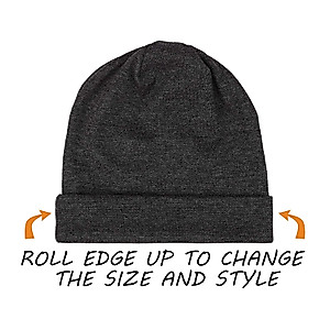 DRESHOW BQUBO 5 Pack Unisex Baby Hats for Kids Cotton Skull Caps Soft Cute Knit Cap Baby Toddler Beanie for 3 Months - 6 Years