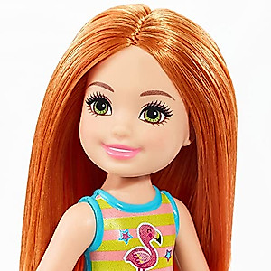 Barbie Club Chelsea Beach Doll, Flamingo Bathing Suit