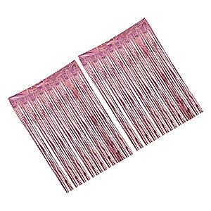 Abaodam 8 pcs rain Curtain Prom Photo Props Baby Decor Tinsel Backdrop Curtain Party Supplies Birthday Decorations Backdrop Curtains Tassel Rose Gold Metal Wreath Decorate The pet