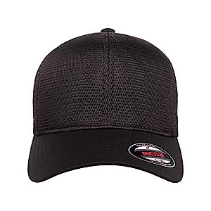 Flexfit Men's 360 Omnimesh Cap, Black, XX-Large